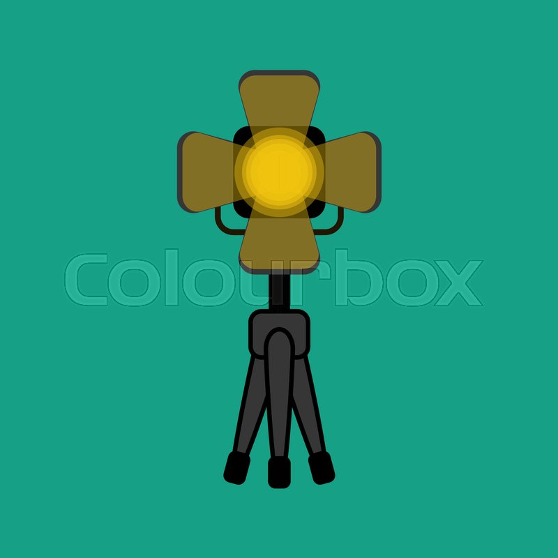 Lighting projector illustration on the ... | Stock vector | Colourbox