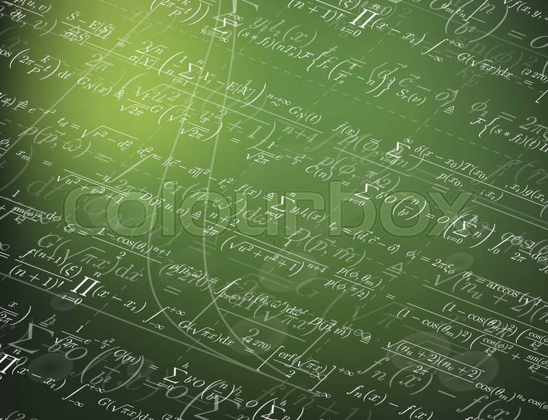 Background with mathematical formulas. ... | Stock vector | Colourbox