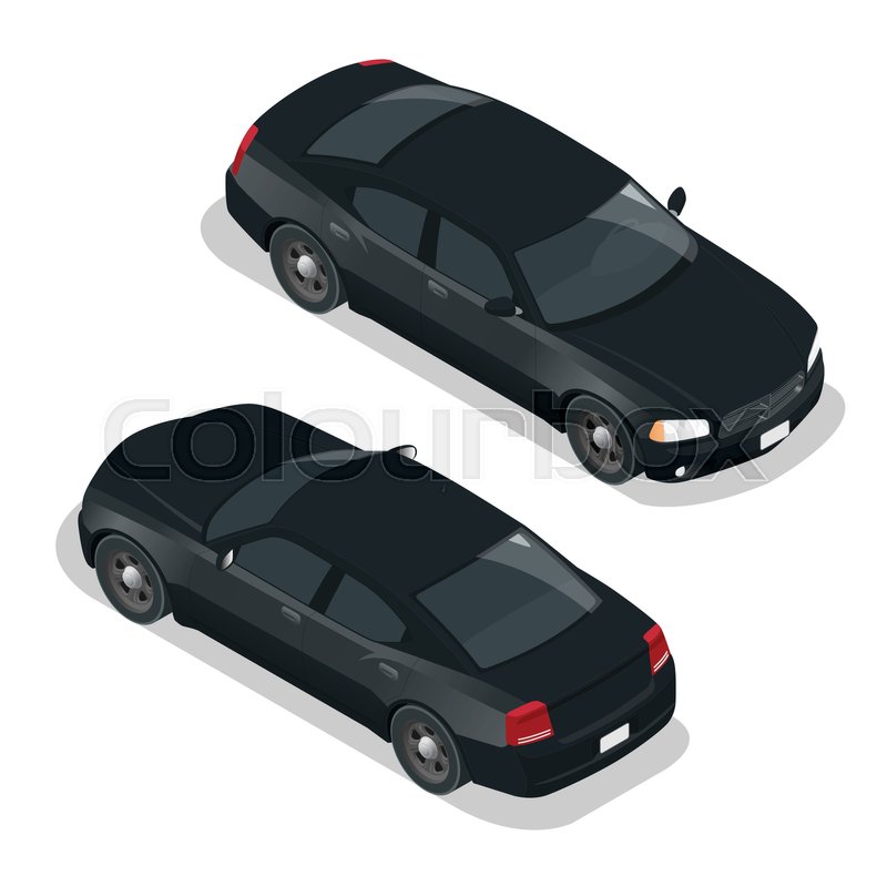 Modern Car. Car icons. Flat 3d ... | Stock vector | Colourbox