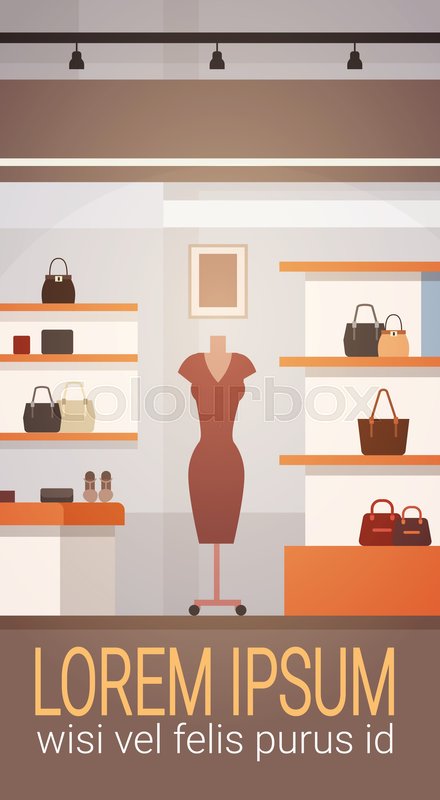 Big Fashion Shop Super Market Female ... | Stock vector | Colourbox