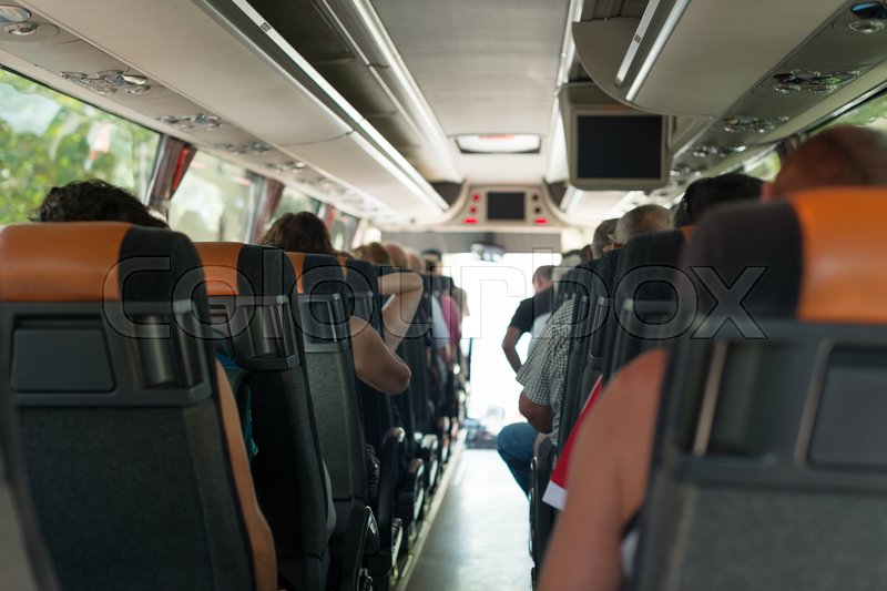 View from inside the bus with ... | Stock image | Colourbox
