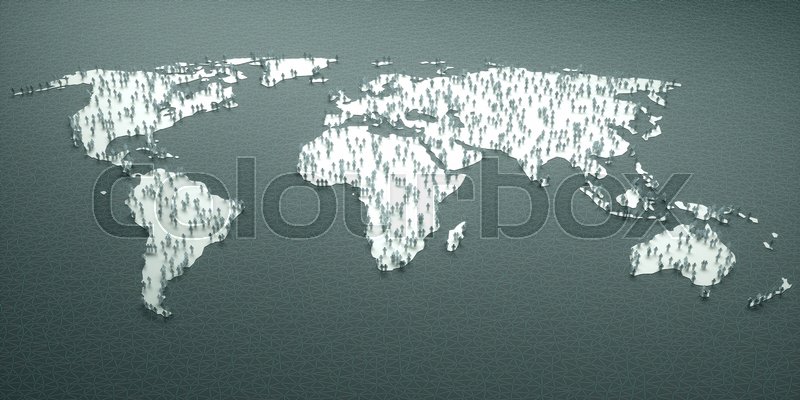 Paper people around the world, concept ... | Stock image | Colourbox
