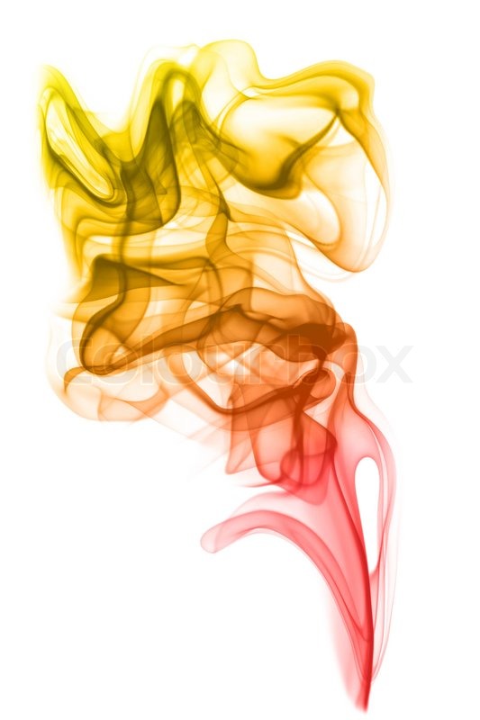 Farbige Rauch auf dem weißen ... | Stock Bild | Colourbox