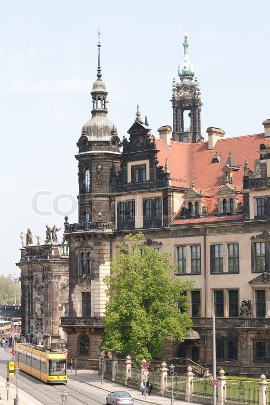 Old Street in Dresden. View of the ... | Stock image | Colourbox