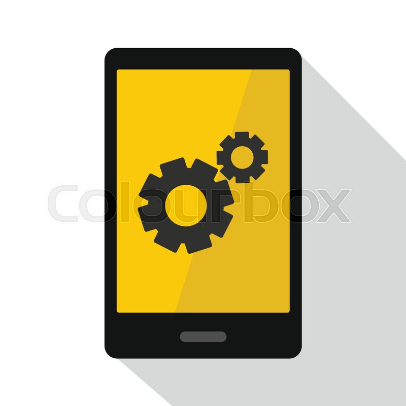 Working phone icon. Flat illustration ... | Stock vector | Colourbox