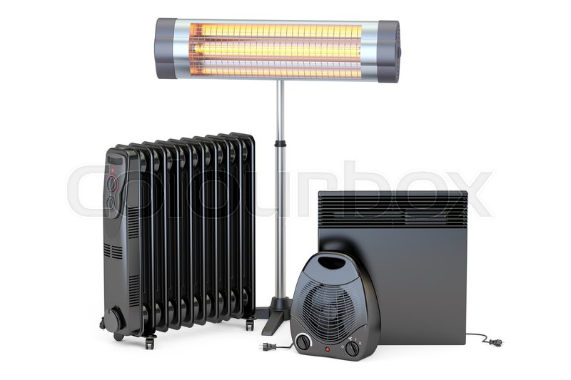 Set of heating devices. Convection, ... | Stock image | Colourbox