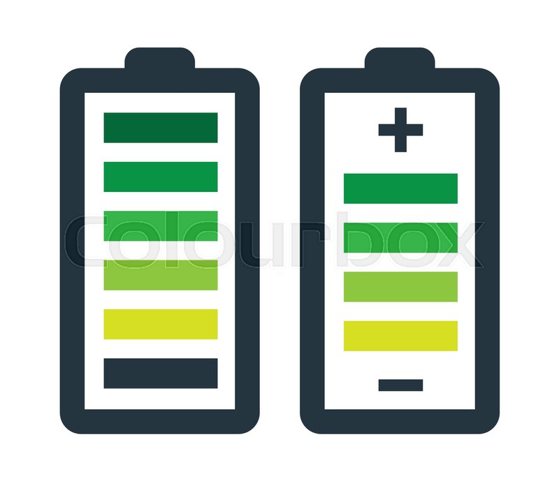 Battery Icon Set Design. Eps 8 ... | Stock vector | Colourbox