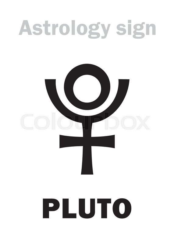 Astrology Alphabet: PLUTO (Hades), ... | Stock vector | Colourbox