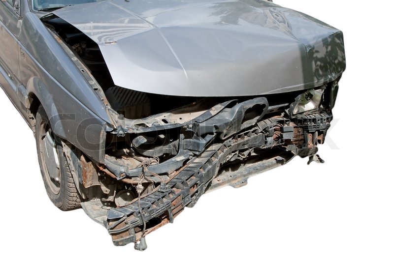 Car in Folge eines Unfalls zerstört | Stock Bild | Colourbox