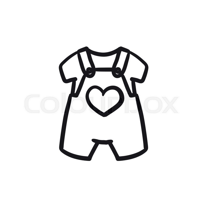 Baby overalls and shirt vector sketch ... | Stock vector | Colourbox