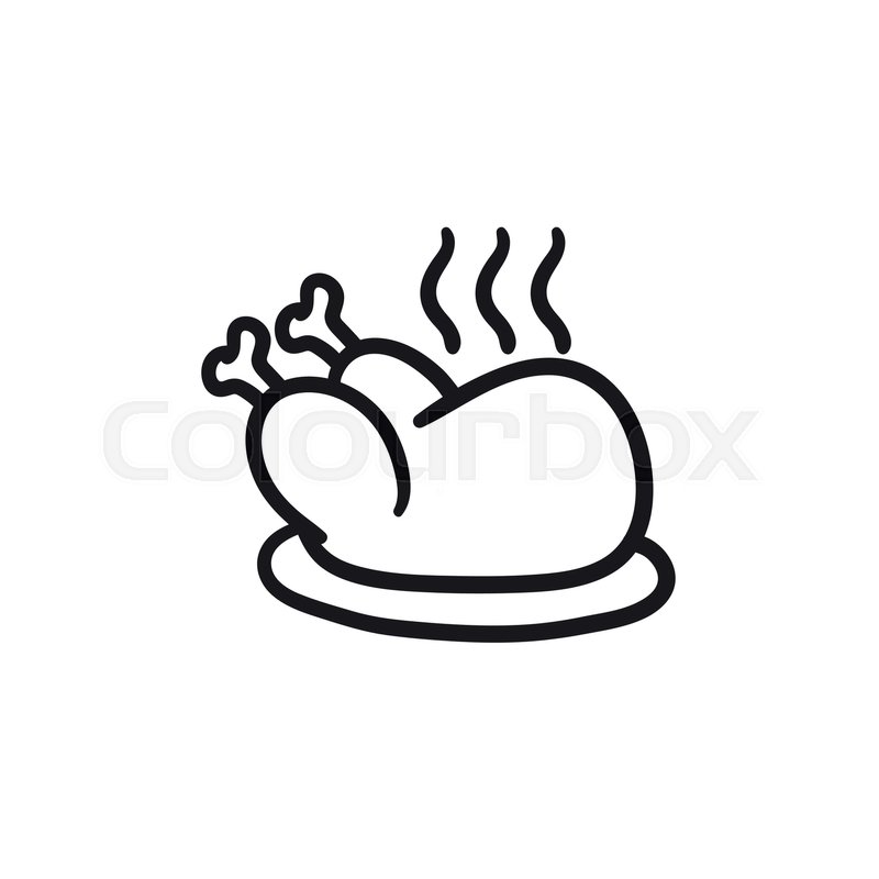 Cooked Chicken Outline