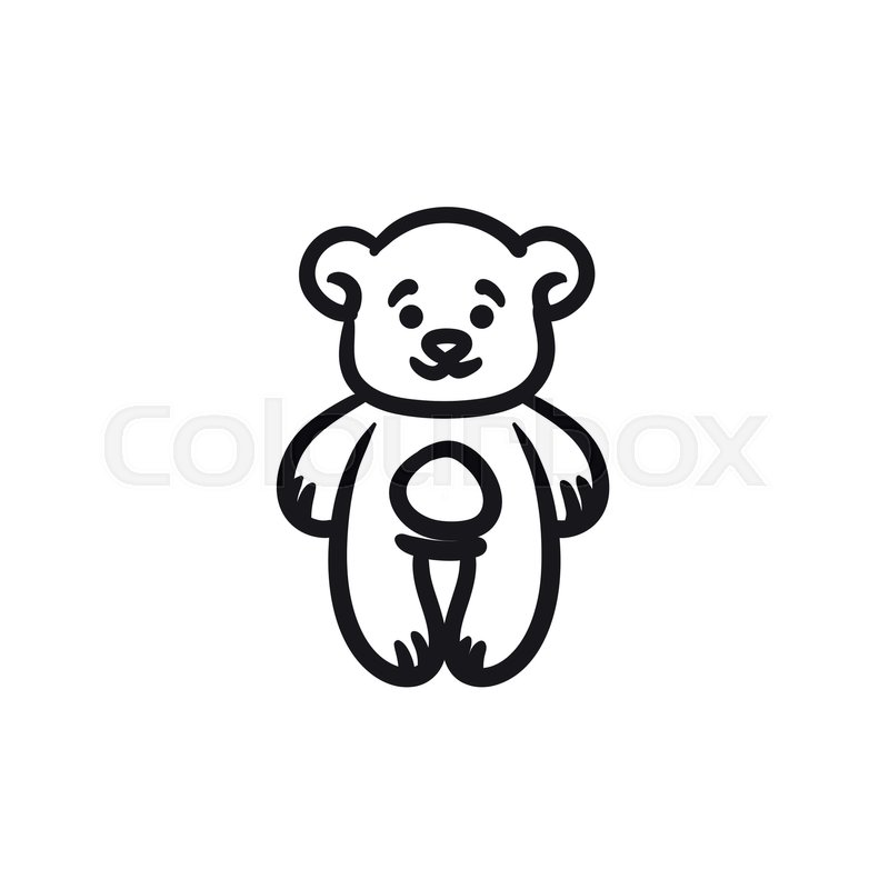 Teddy Bear Drawing Outline