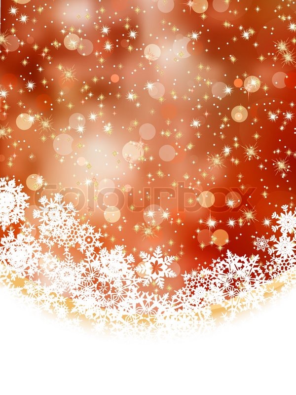 Orange winter background with ... | Stock vector | Colourbox
