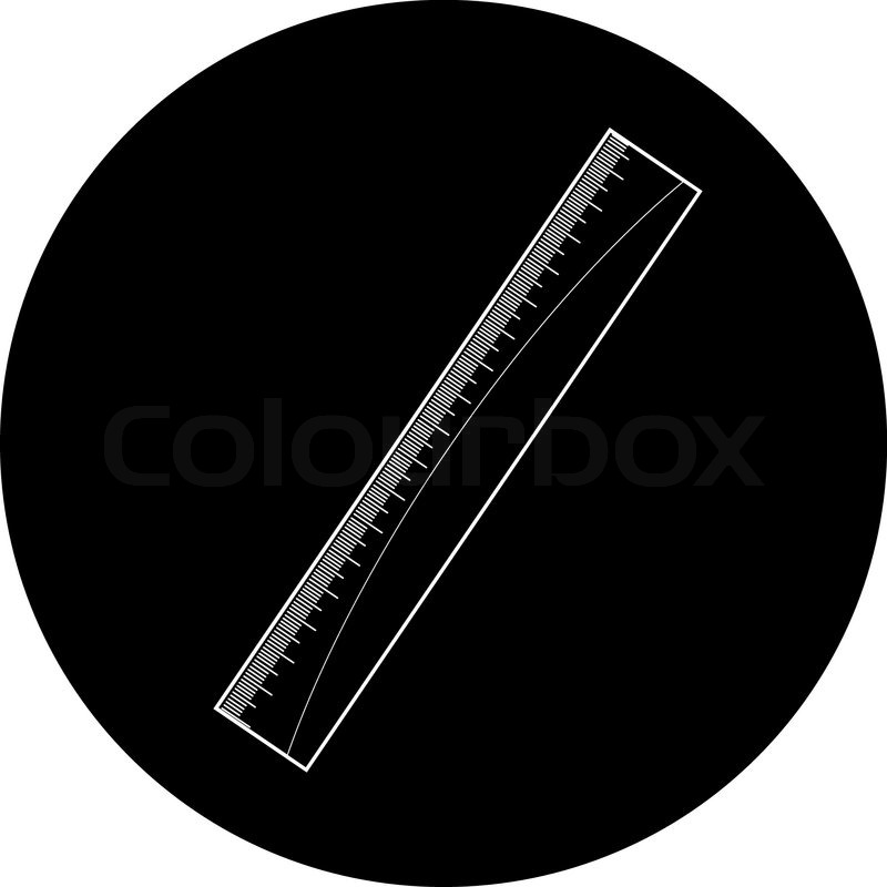 Vektor ikon af lineal | Stock vektor | Colourbox
