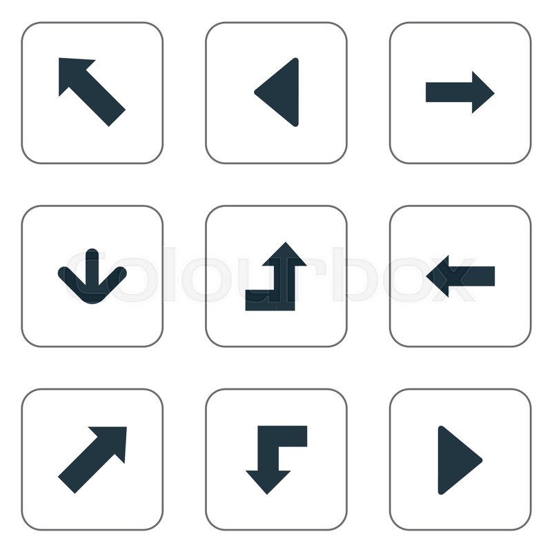 Set Of 9 Simple Indicator Icons. Can ... | Stock vector | Colourbox