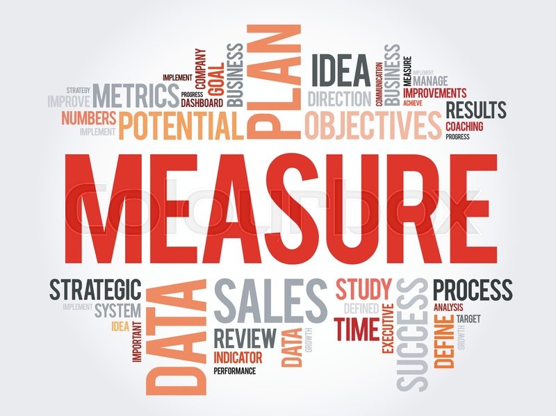 Measure word cloud, business concept ... | Stock vector | Colourbox