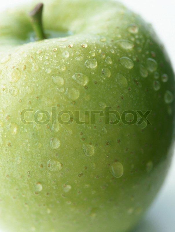 Frischen grünen Apfel isoliert auf ... | Stock Bild | Colourbox