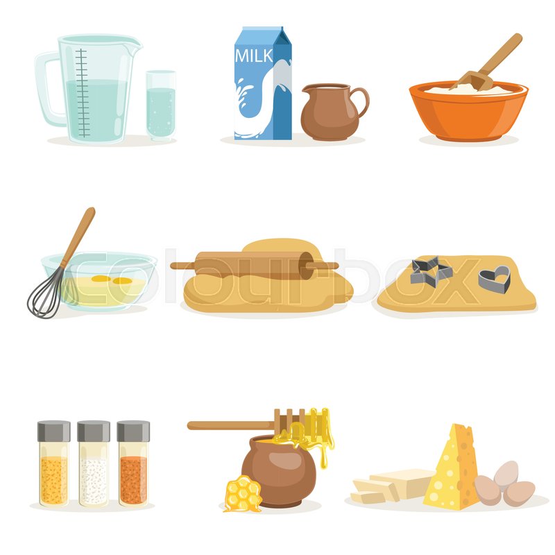 Cartoon Cooking Supplies