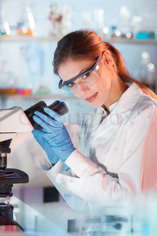 Life science female researcher ... | Stock image | Colourbox