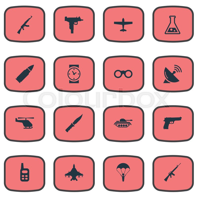 Set Of 16 Simple Terror Icons. Can Be ... | Stock vector | Colourbox