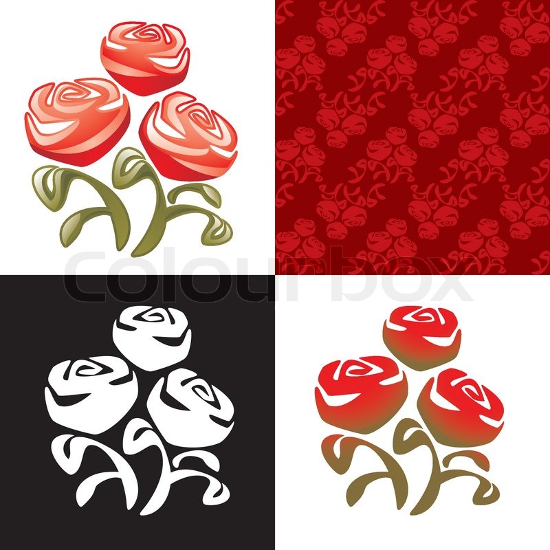 Sign - Bouquet of Roses | Stock vektor | Colourbox