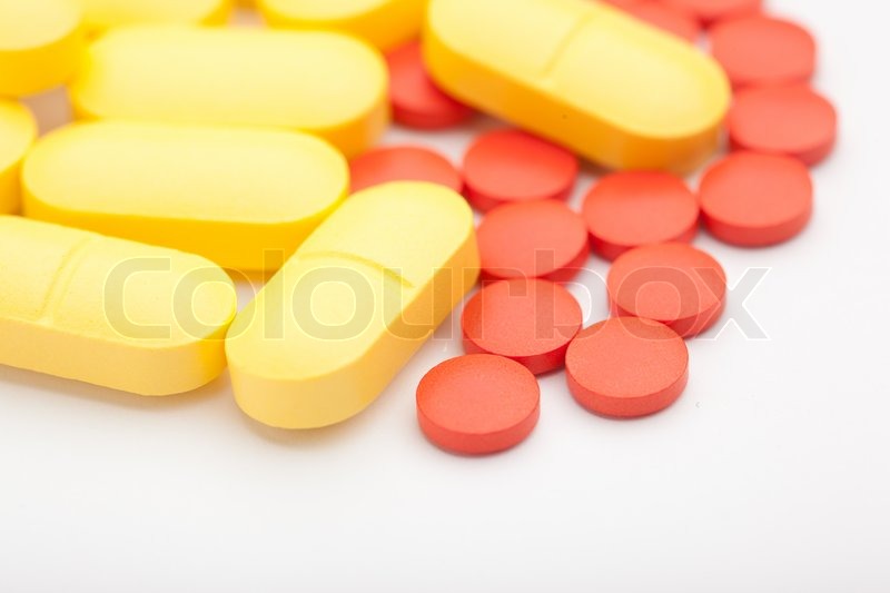 Medicinal pills piled up a bunch of ... | Stock image | Colourbox
