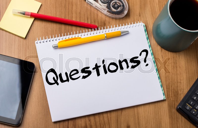 Questions? - Note Pad With Text On ... | Stock image | Colourbox
