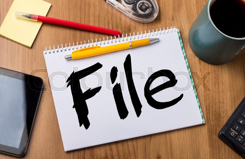 File - Note Pad With Text On Wooden ... | Stock image | Colourbox