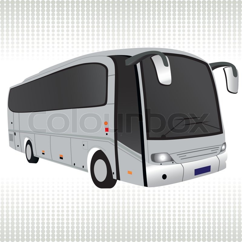 White bus vector. Traffic, transport, ... | Stock vector | Colourbox