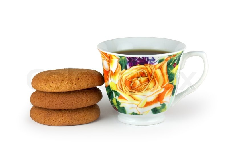 Cap of tea and biscuit | Stock image | Colourbox