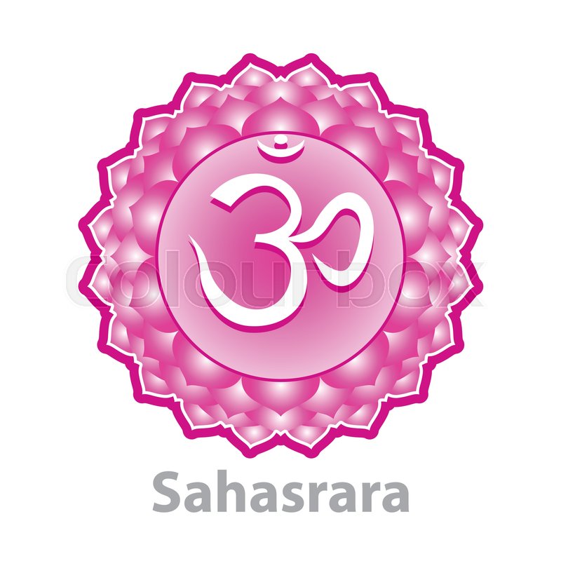 Chakra sahasrara isolated on white ... | Stock vector | Colourbox