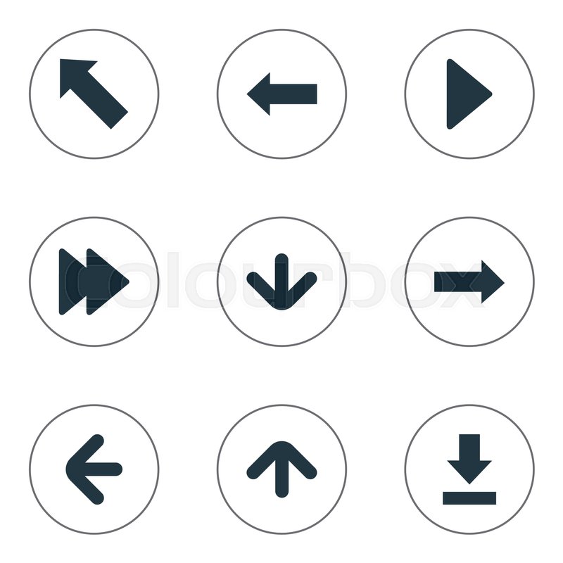 Set Of 9 Simple Indicator Icons. Can ... | Stock vector | Colourbox