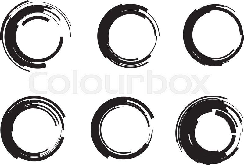 Geometric circle entwined wheels. ... | Stock vector | Colourbox