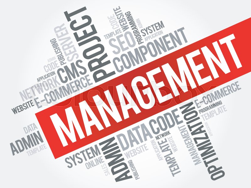 Management Word Cloud Collage Stock Vector Colourbox 