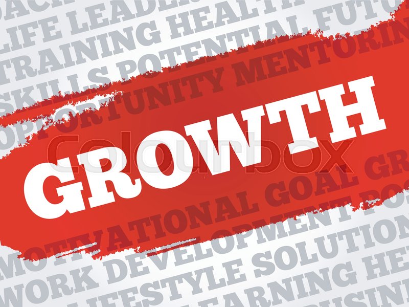 Growth word cloud collage, business ... | Stock vector | Colourbox
