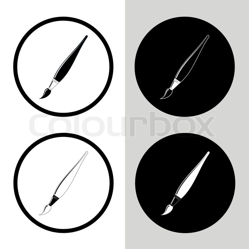 Vektor-Icons von Pinsel | Stock-Vektor | Colourbox