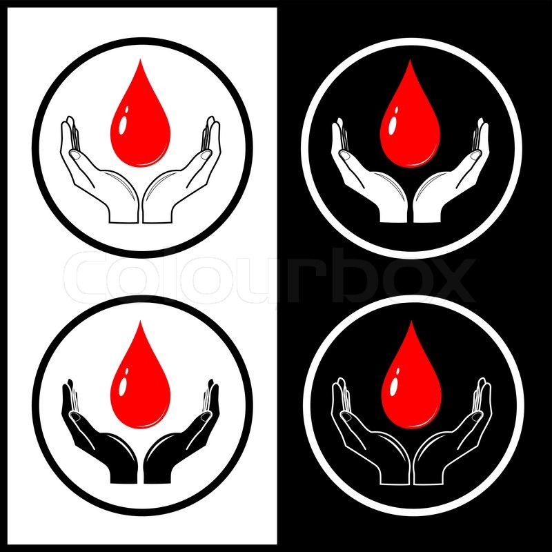 Vector drop in hands icons | Stock vector | Colourbox