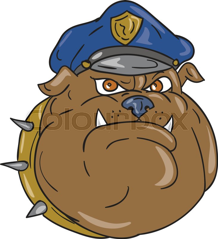 Illustration of a bulldog policeman ... | Stock vector | Colourbox