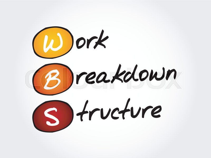 WBS - Work Breakdown Structure, ... | Stock vector | Colourbox