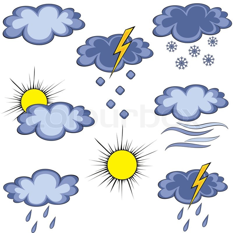 Set of graffiti weather icon | Stock vector | Colourbox