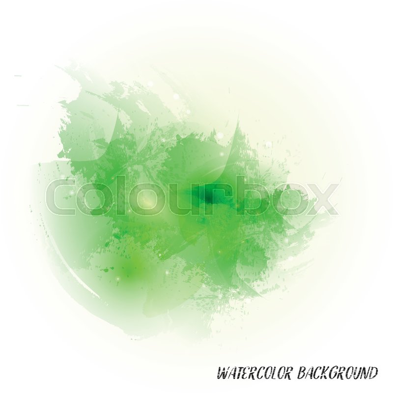 Green abstract watercolor, vector ... | Stock vector | Colourbox