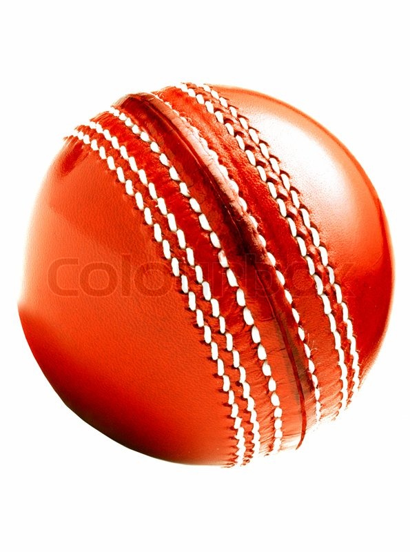 Cricket ball, isolated on white Classic ... | Stock image | Colourbox