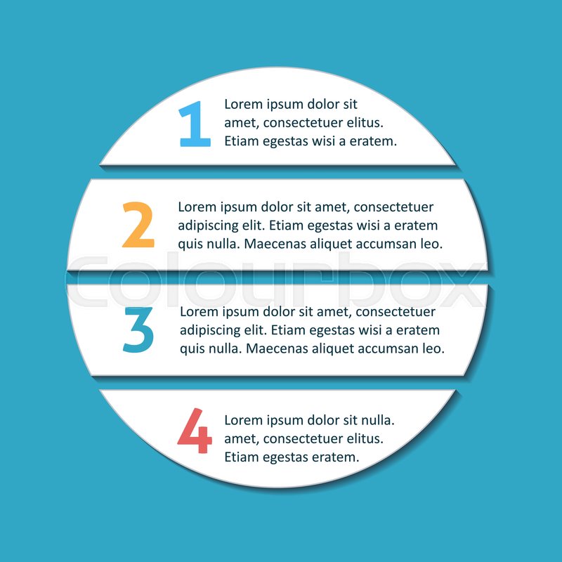 Infographic background with four ... | Stock vector | Colourbox