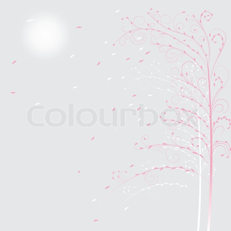 Background with decorative trees, ... | Stock vector | Colourbox