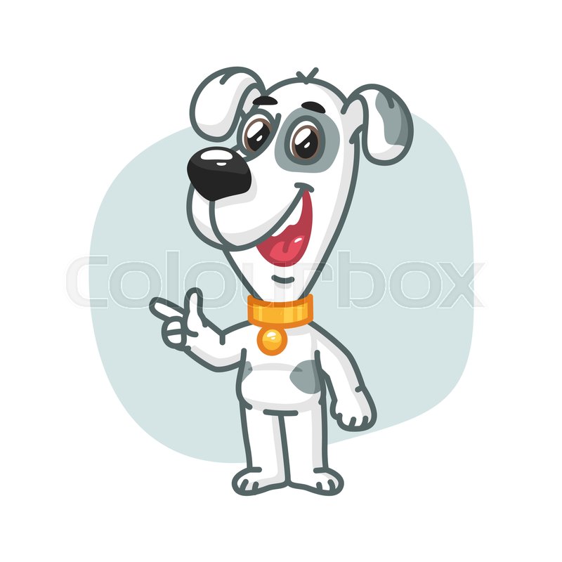 Vector Illustration, Dog Points His ... | Stock vector | Colourbox