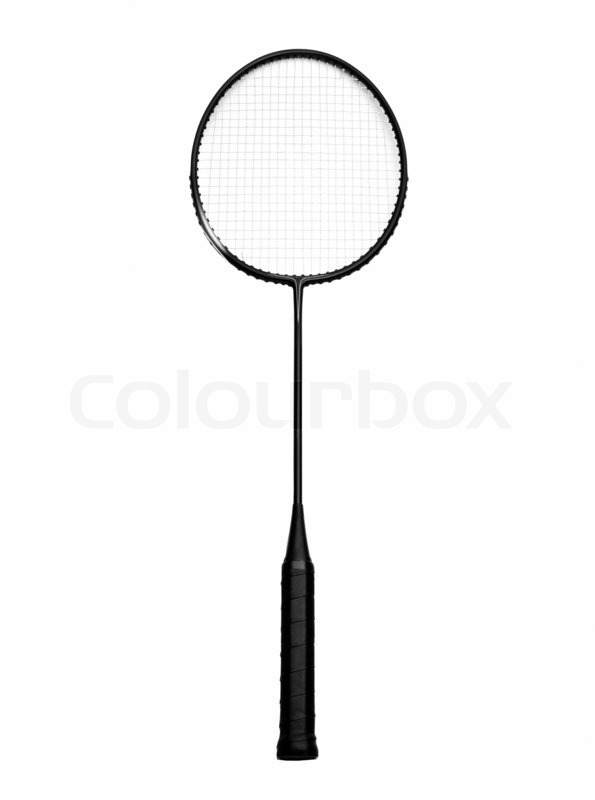 Badminton racket on a white background | Stock image | Colourbox