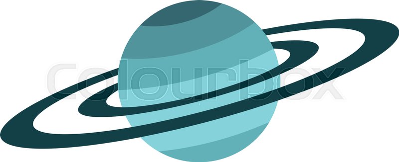 Saturn icon isolated on white ... | Stock vector | Colourbox
