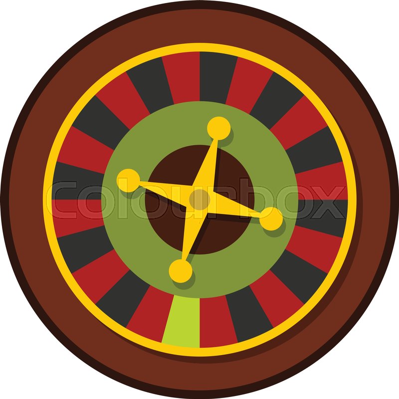 Casino gambling roulette icon isolated ... | Stock vector | Colourbox