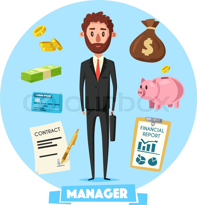 Manager or business man and vector ... | Stock Vector | Colourbox