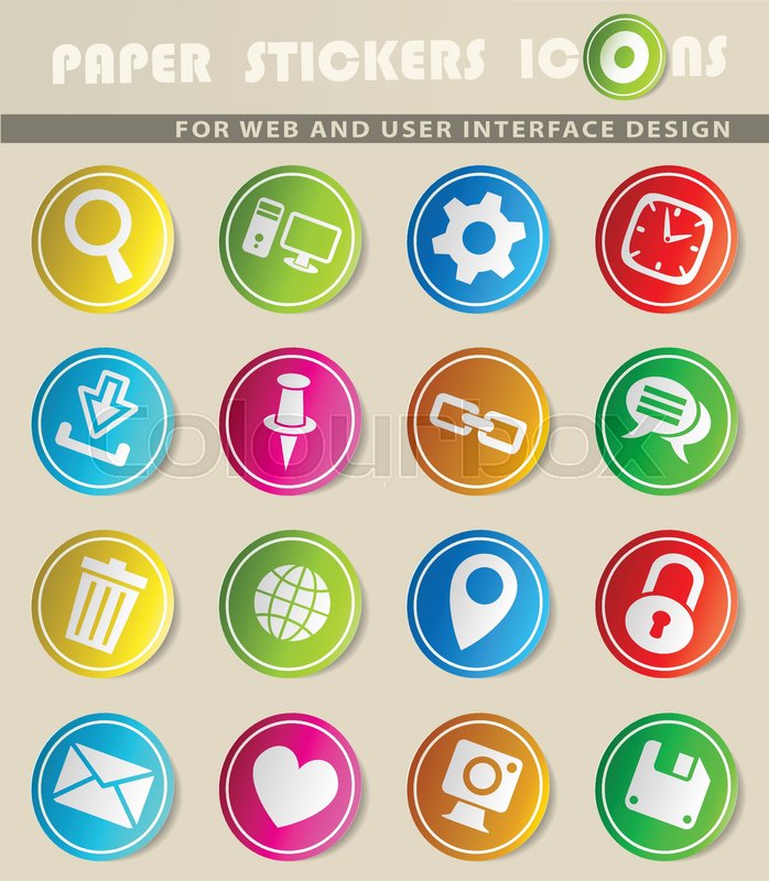 Blog web icons for user interface ... | Stock vector | Colourbox